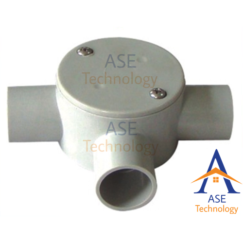 PVC 3-Way Conduit Junction Box - 25mm